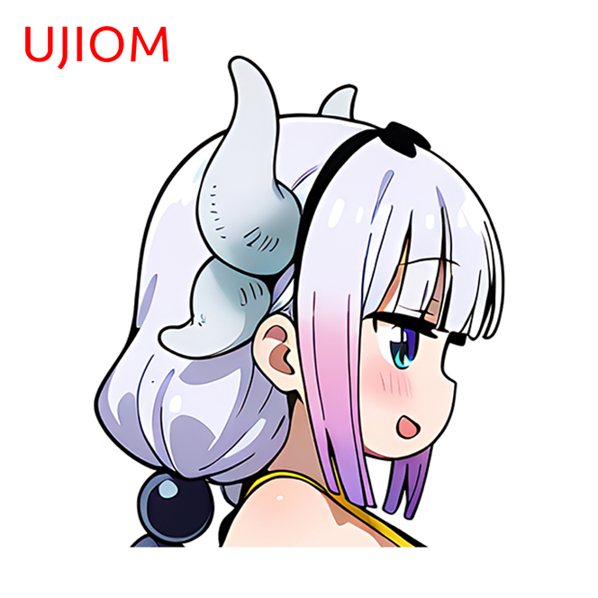 EARLFAMILY 5.1" kanna kamui Futa Anime Car Sticker Rearview Mirror ...