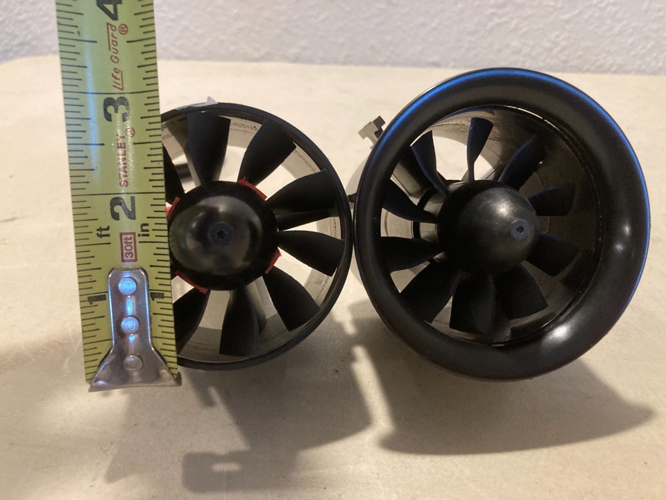 Lot of 2 Freewing Brushless Inrunner Motor with EDF Ducted Fan Units RC ...