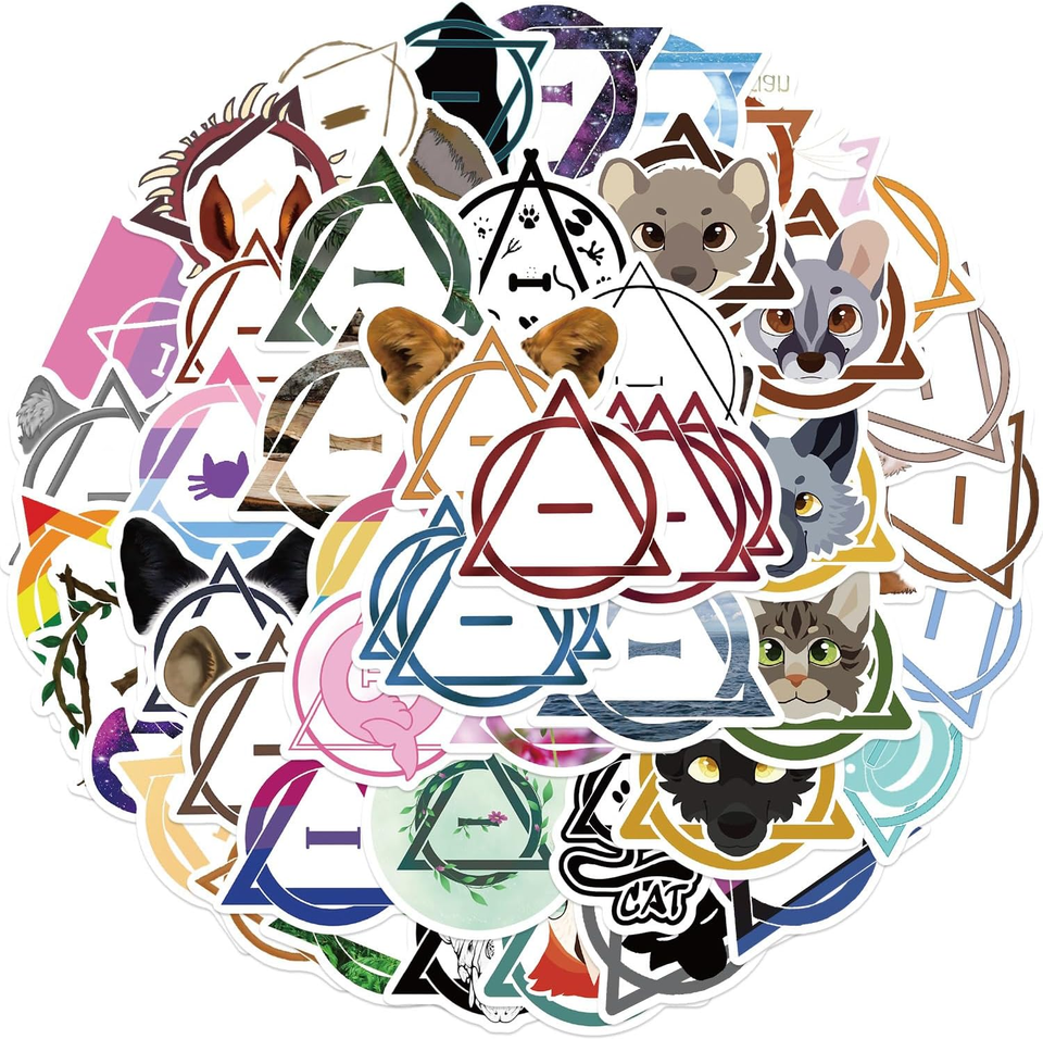 Therian Stickers,50 PCS Therian Vinyl Waterproof Decals for Water ...