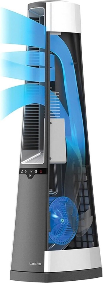 Lasko Tower Fan 36" Bladeless Standalone Ionizing Oscillating w/ Remote ...