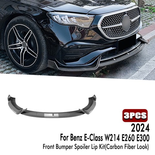 Front Bumper Spoiler Lip For Benz E Class W214 2024+ E260 AMG Carbon Fiber Look | eBay