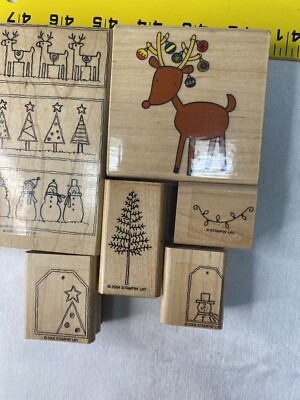 Christmas Wood Block Ink Stamps | eBay