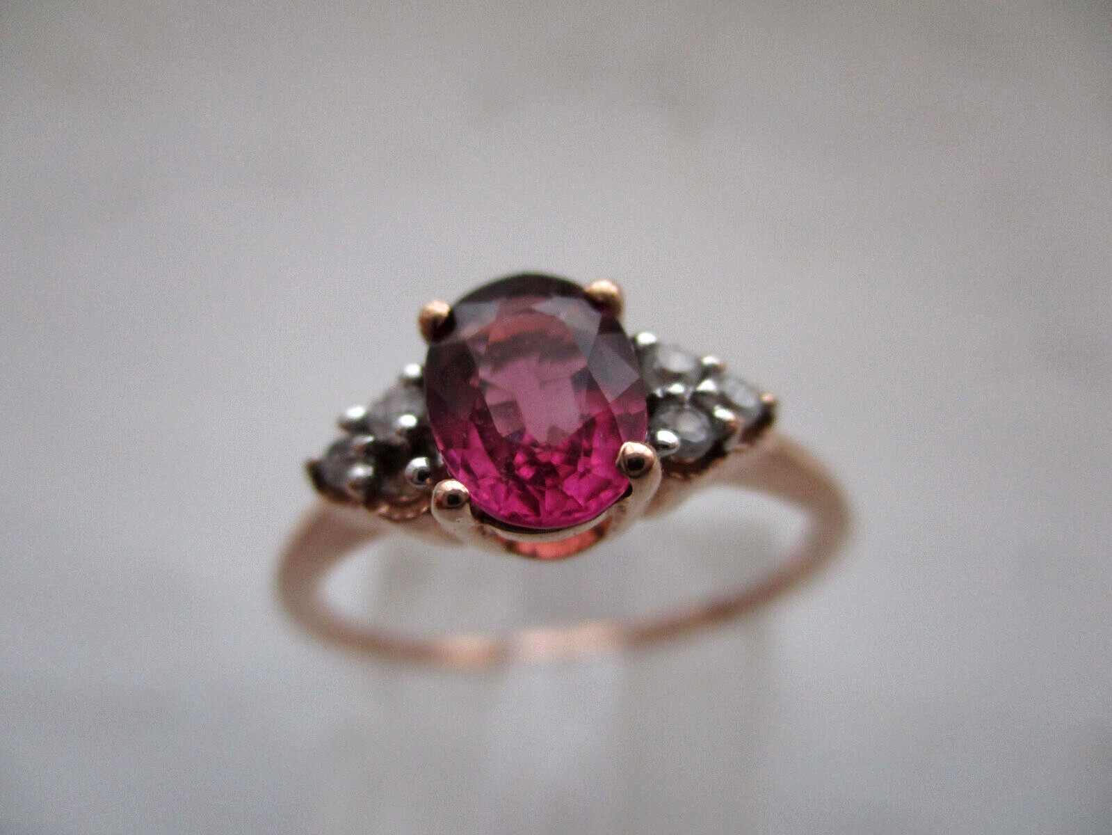 PINK TOURMALINE 9CT ROSE GOLD RING CERT. OF AUTHENTIC… - Gem