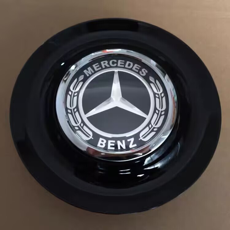 4 FORGIATO XL FLOATING CAP BLACK With Mercedes Benz Logo Fit All ...