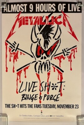 Metallica Live Sh T: Binge & Purge 1993 US Elektra Doppio Lato Promo ...