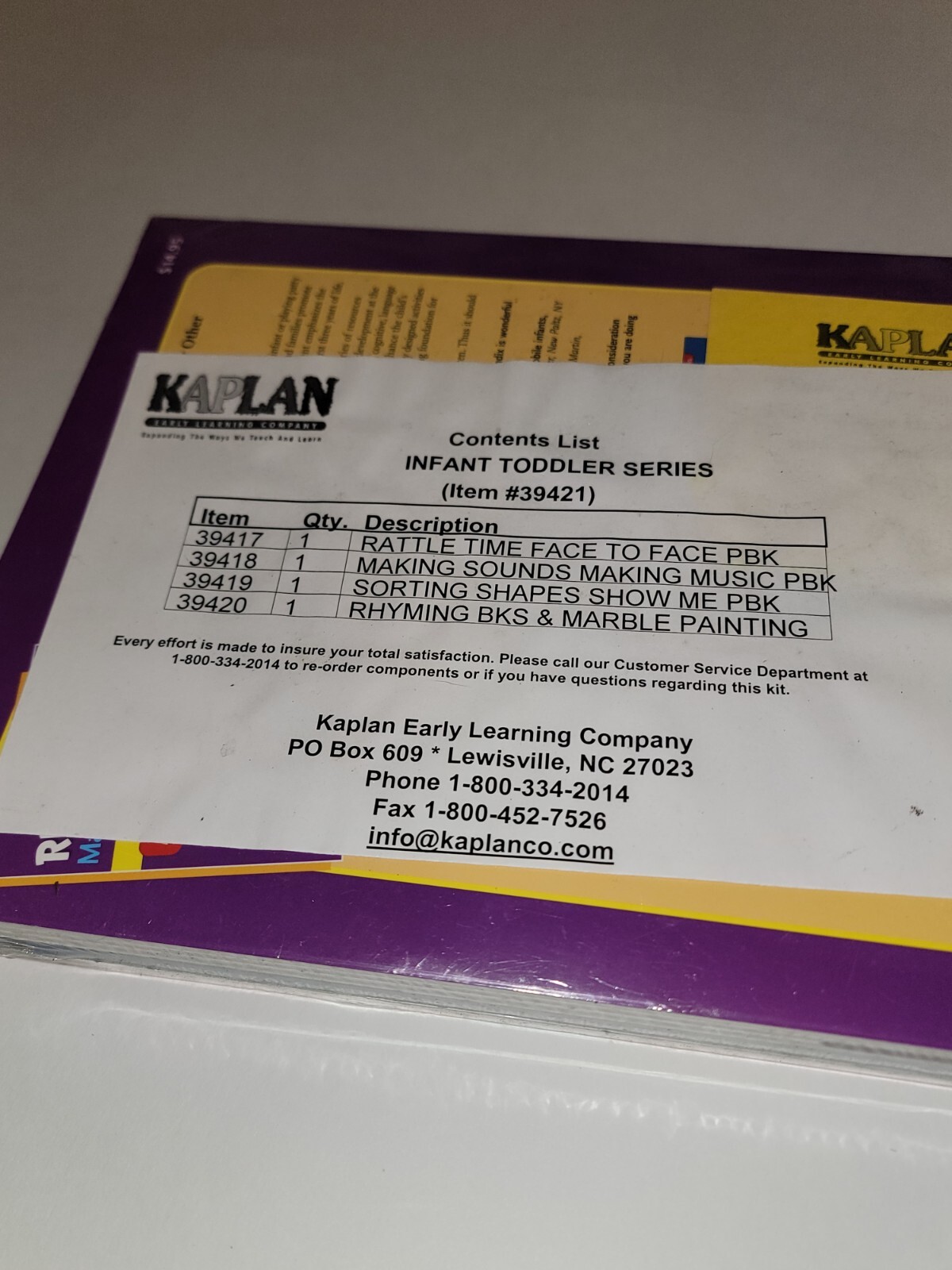 NEW KAPLAN Learn Every Day Program Infants Toddlers Birth, Ones, Twos ...