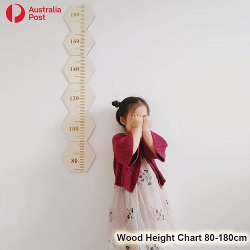 Wooden Height Chart Growth Ruler Wall Mount 180cm Wood Tracker Kids ...