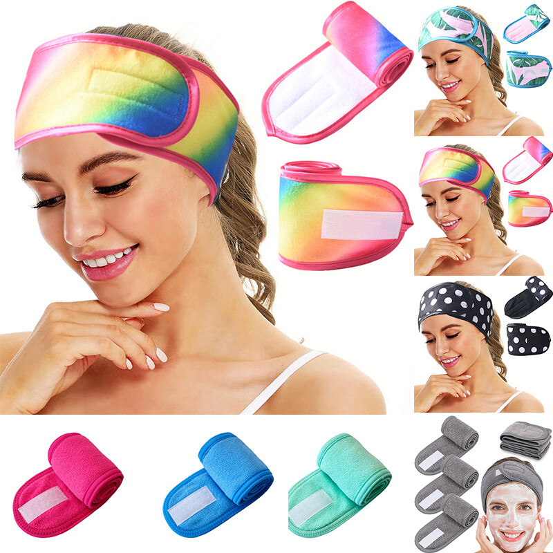 Adjustable Wrap Head Band Make Up Hair Band Salon Shower SPA Facial ...