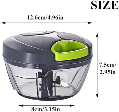 Manual Food Processor Vegetable Chopper, Small Hand Pull String Garlic ...