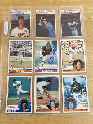 1979-1983 Baseball - Hostess & Topps - 9 Card Lot - Rick Wise Auto | eBay