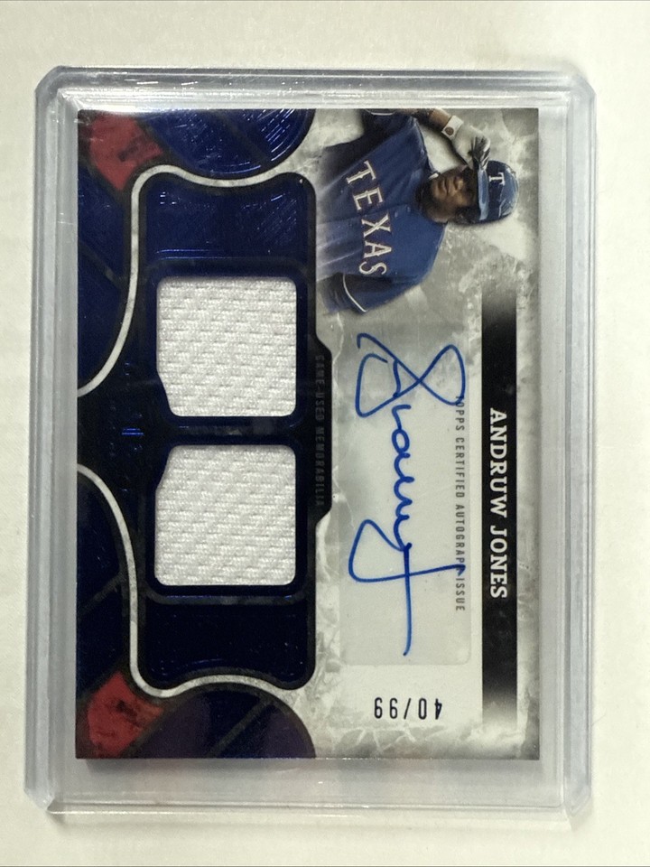 2025 Topps Tier One Andruw Jones #AT1R-AJ Auto /99 Tier One Relics Dual ...