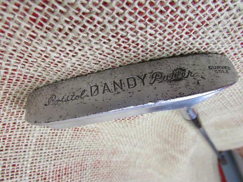 Bristol Dandy Putter Steel Curved Sole Right Hand 35" Wooden Grip All ...