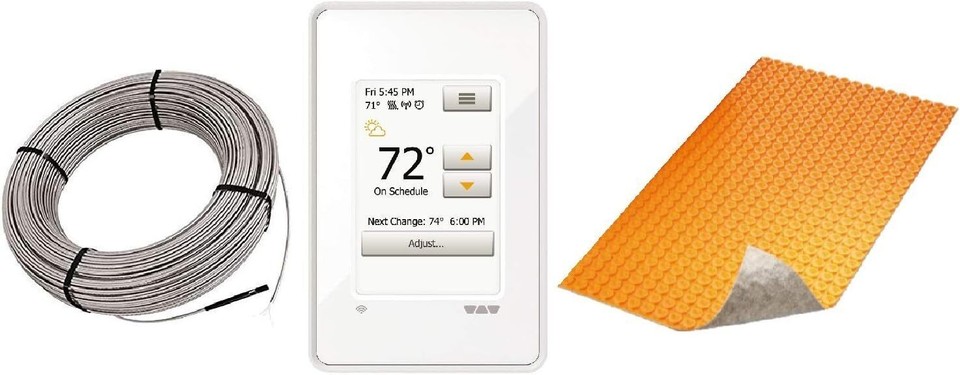 Schluter DITRA Radiant Floor Heating Kit, Programmable Thermostat ...