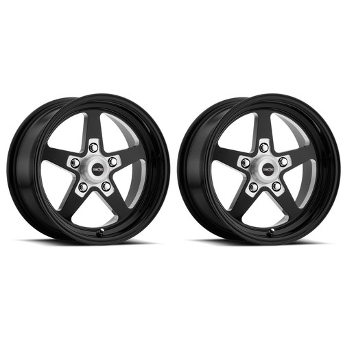 Vision Wheel Set of 2 571 Sport Star II 17" x 4.5" Black 5x120.65 -24mm ...
