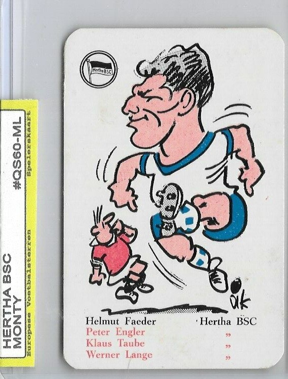 1960 Helmut FAEDER *Rarest* MONTY German Football Cards *Hertha BSC | eBay