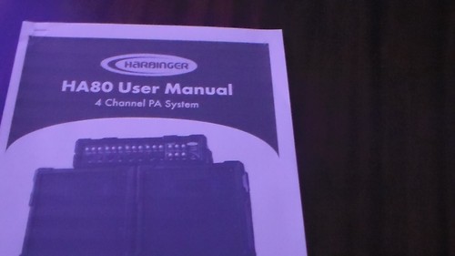 Harbinger HA80 4 Channel PA System User Manual | eBay
