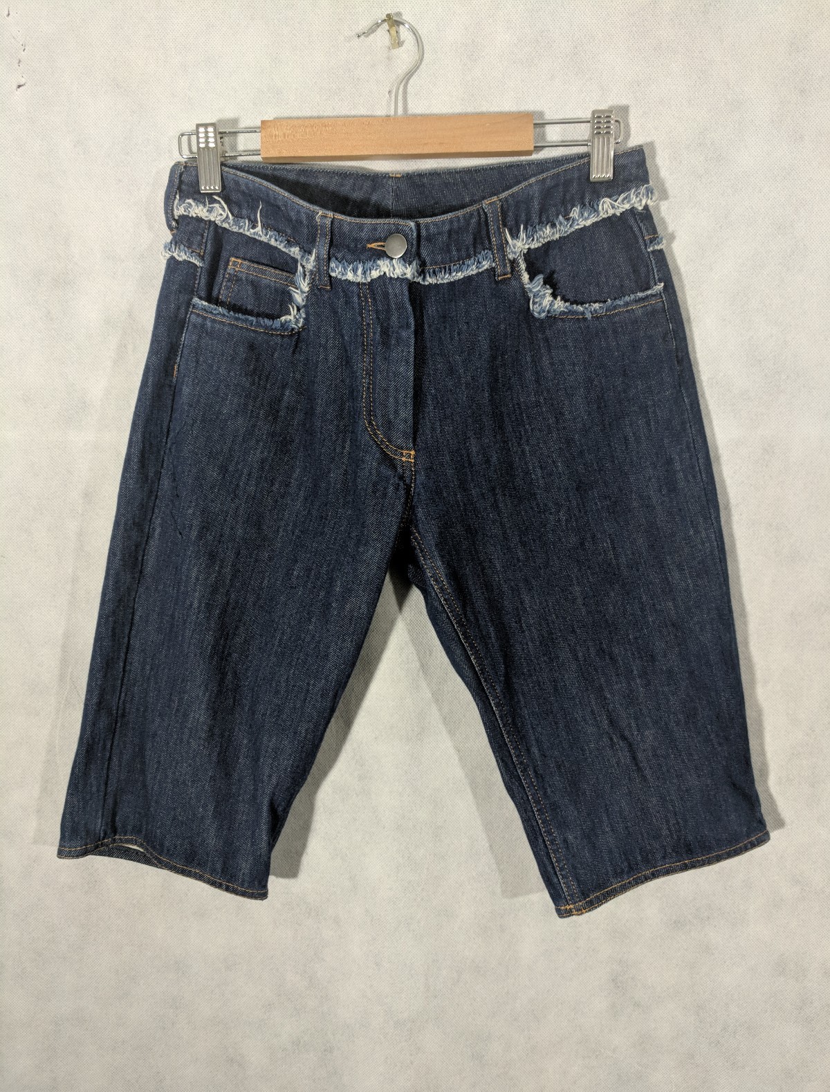 Maison Martin Margiela 1 Deconstructed Frayed Denim Jeans Shorts Size ...