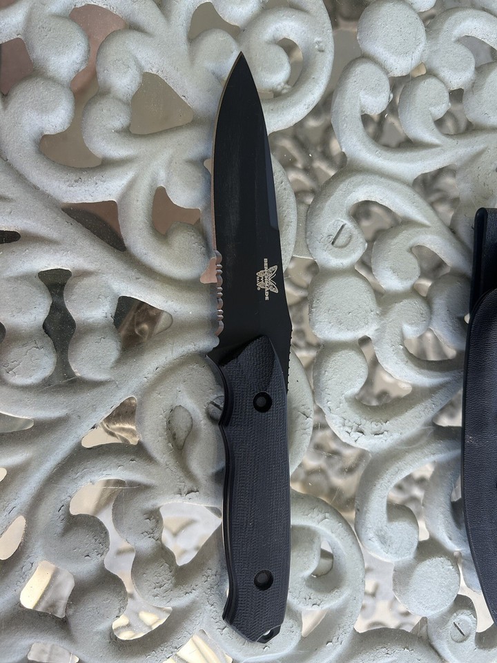 Benchmade Nimravus Cub W/ Black Micarta Handle Scales & ATS-34 Fixed ...