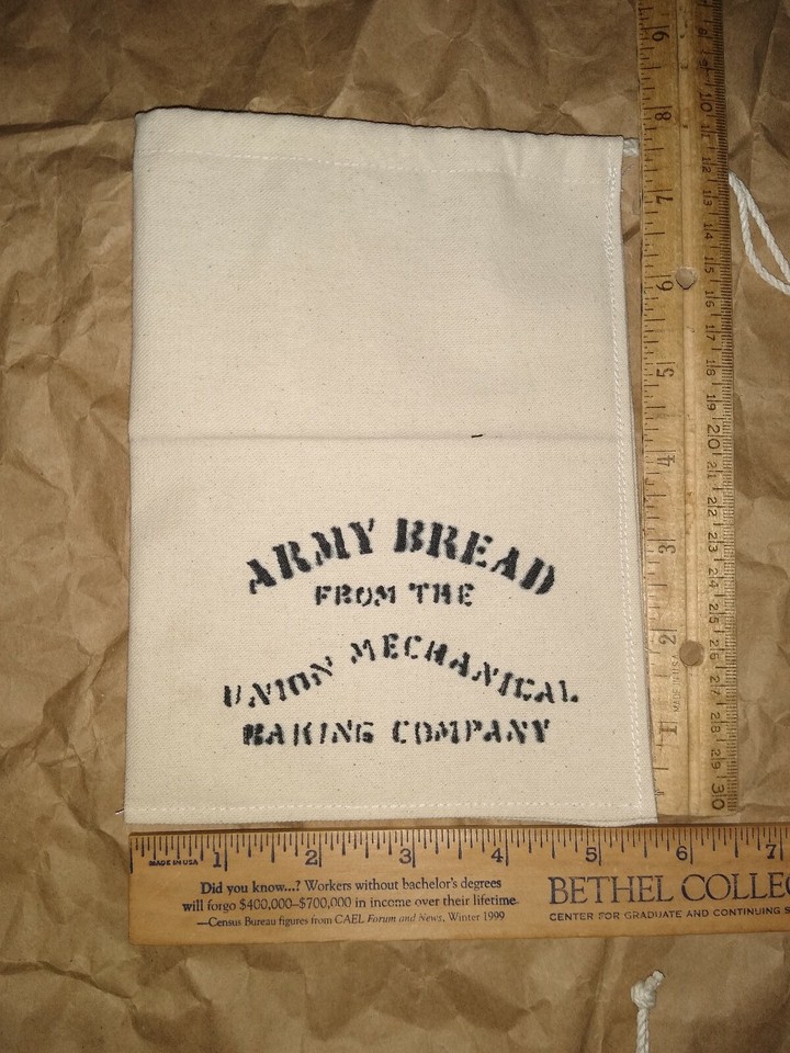 Civil War RATION Poke Haversack 4 MUSLIN BAGS Soldier Union Rebel | eBay