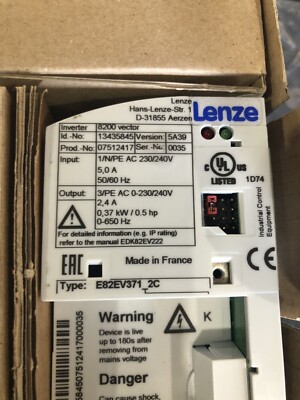 Lenze 8200 Vector EDK82EV222 Fréquence 0,37 Kw E82EV371_2C | eBay