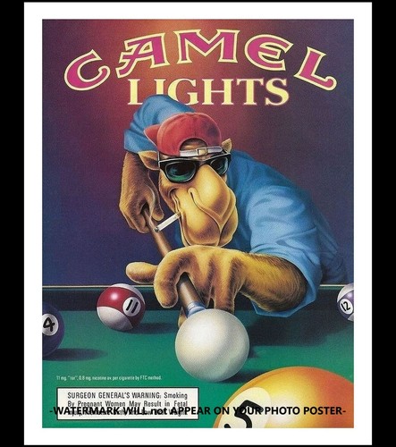 11X14 Joe Camel Cigarettes Ad PHOTO POSTER Vintage Bar Sign Pool Hall ...