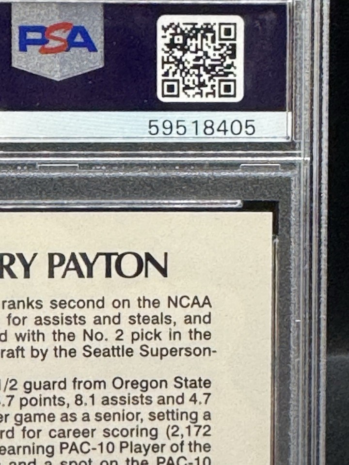 Gary Payton Rookie PSA 10- 1990 NBA Hoops “Lottery Pick”- Seattle ...