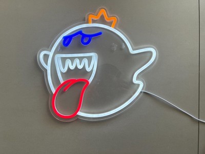 16"x14" King Boo The Ghost Face LED Neon Sign With Dimmer USB Powered ...