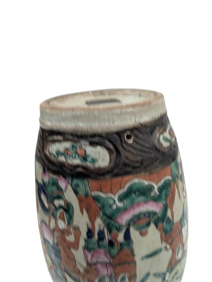 Antique Chinese Ceramic Vase Hand-Painted Battle Scene 40cm Marked ...