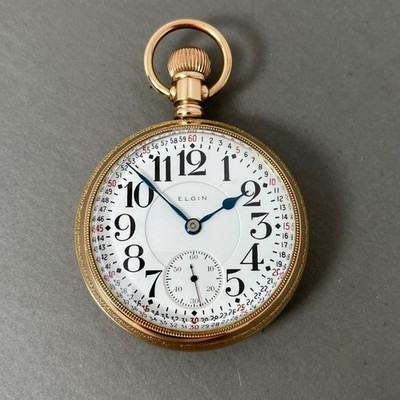 ELGIN FATHER TIME RAILROAD POCKET WATCH ca.1908 Model 8 Grade 367 18s ...