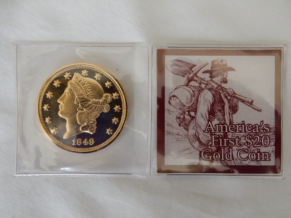 The Morgan Mint 1849 Liberty Gold Piece $20 Mint Condition with Legend ...
