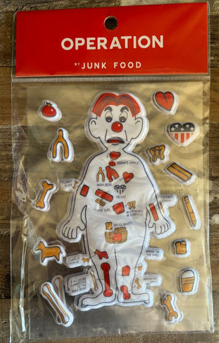 Junk Food Operation Puffy Style Stickers 3 sheet Pack Scrapbook Binder ...