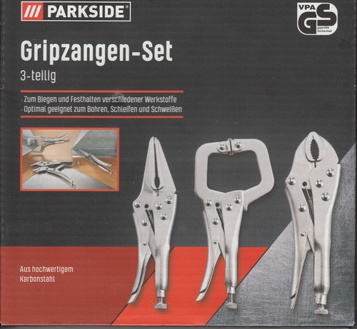 Parkside Mini Gripzangen 3er-Set Schweißerzange Feststellzange Grip ...