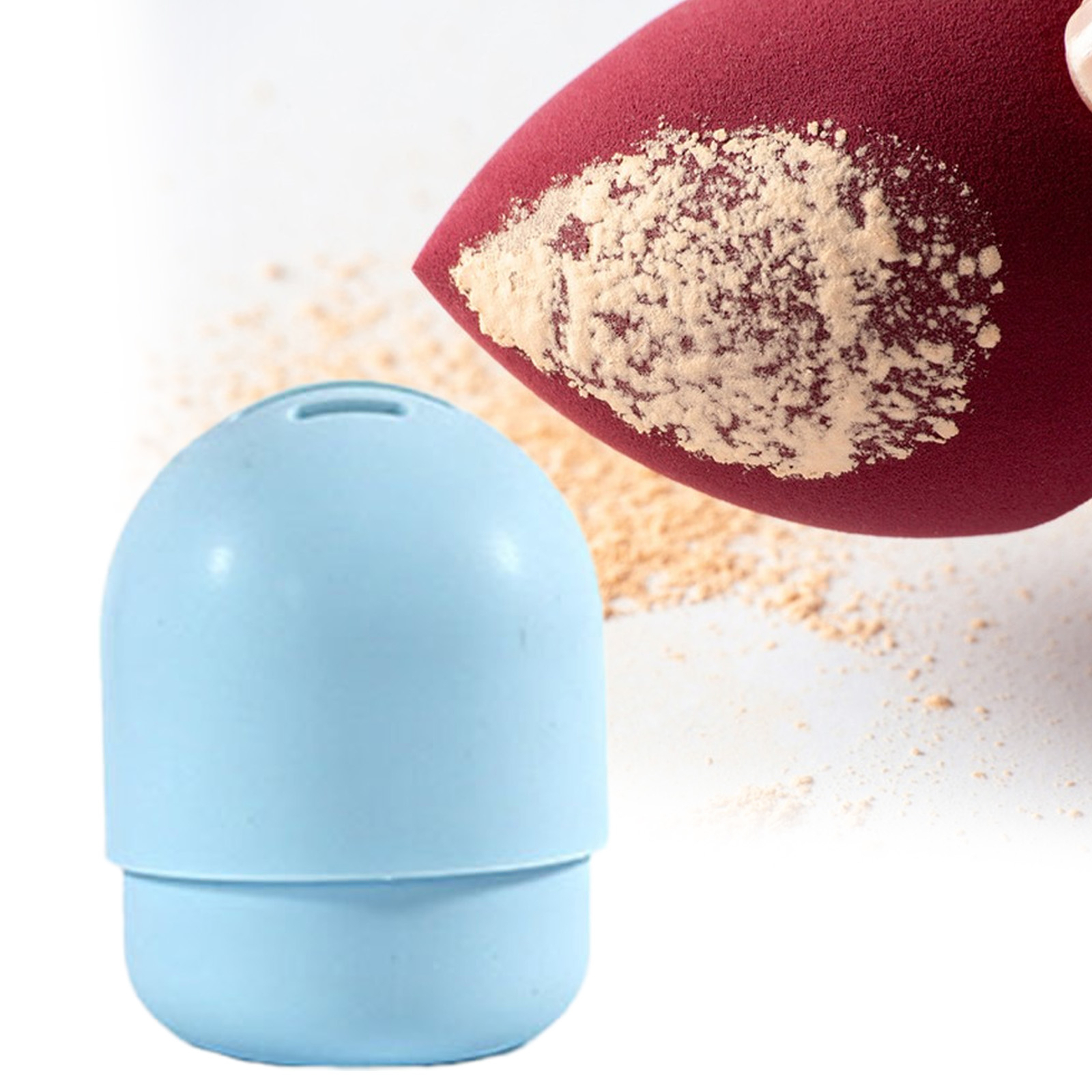 Makeup Puff Case Soft Ventilation Make-up Face Blender Silicone ...