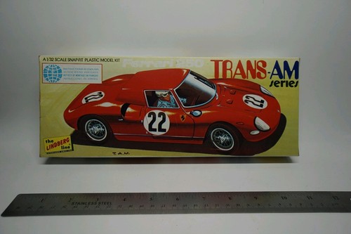 Vintage Lindberg Line 6052 Ferrari 250 1/32 Scale Snap Trans-Am Series ...