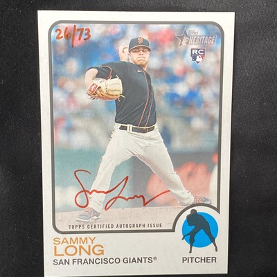 Sammy Long 2022 Topps Heritage Real One Red Auto-26/73 ROA-SL Rookie | eBay
