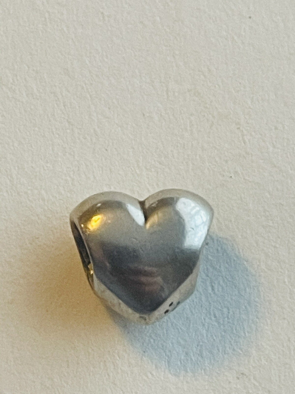 Authentic PANDORA Sterling Silver Smooth Heart Charm, 925 ALE Stamp ...