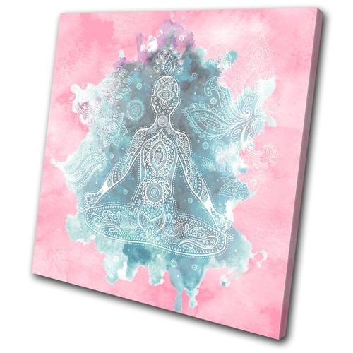 Peace Paisley Yoga Ohm Religion SINGLE CANVAS WALL ART Picture Print | eBay