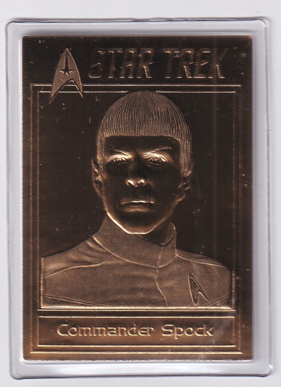Commander Spock Star Trek Danbury Mint Encased 22kt Card | eBay