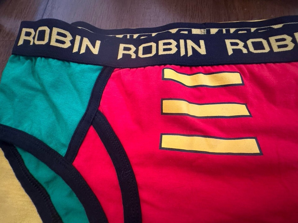 Y2K BATMAN ROBIN DC SUPERHERO Mens Comic Book Art Briefs XL Vintage ...