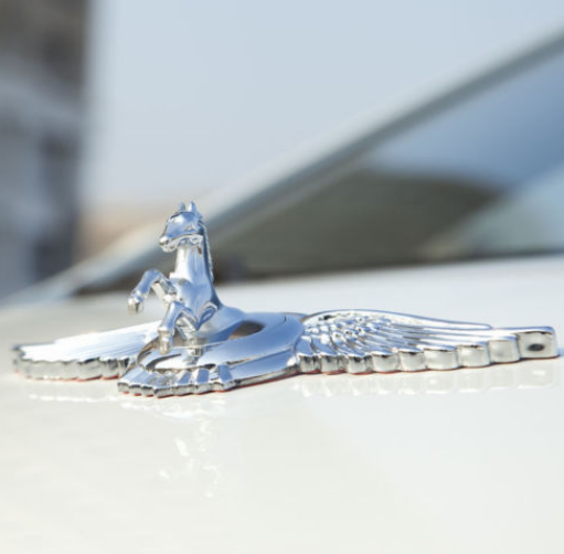 Chrome Metal Horse Pony Wing Car Hood Ornament Emblems Badges Decal ...