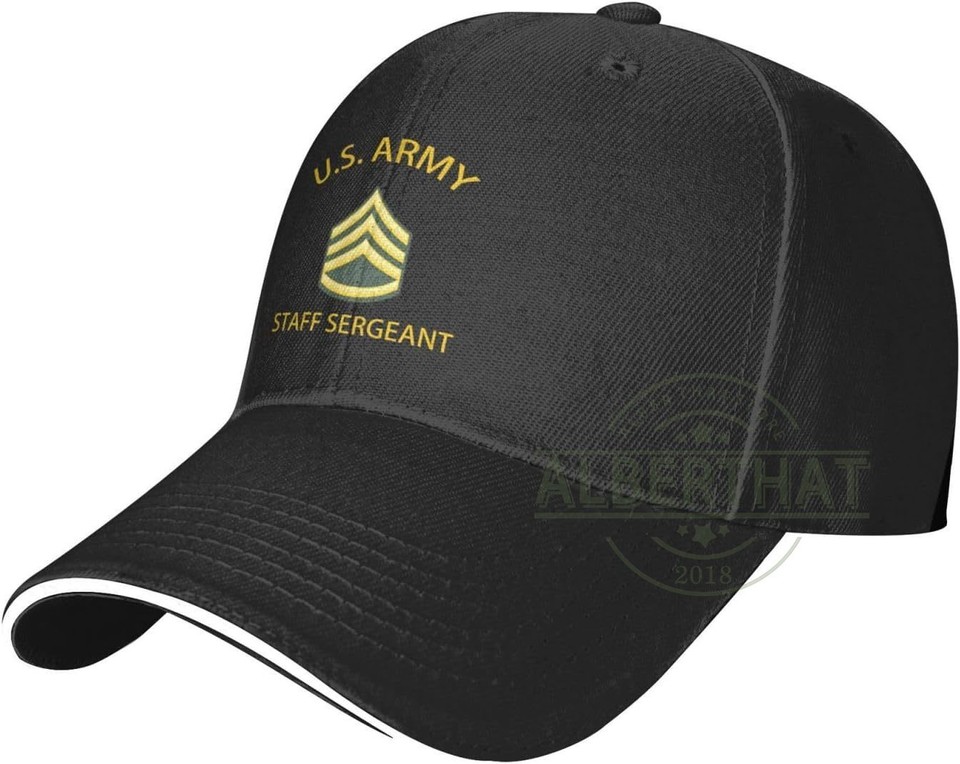 US Army Staff Sergeant Veteran Unisex Baseball Cap Adjustable Hats ...