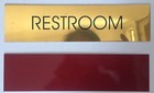 RESTROOM SIGN (GOLD ALUMINUM 2 X7.75 )-REF24-1027 | eBay