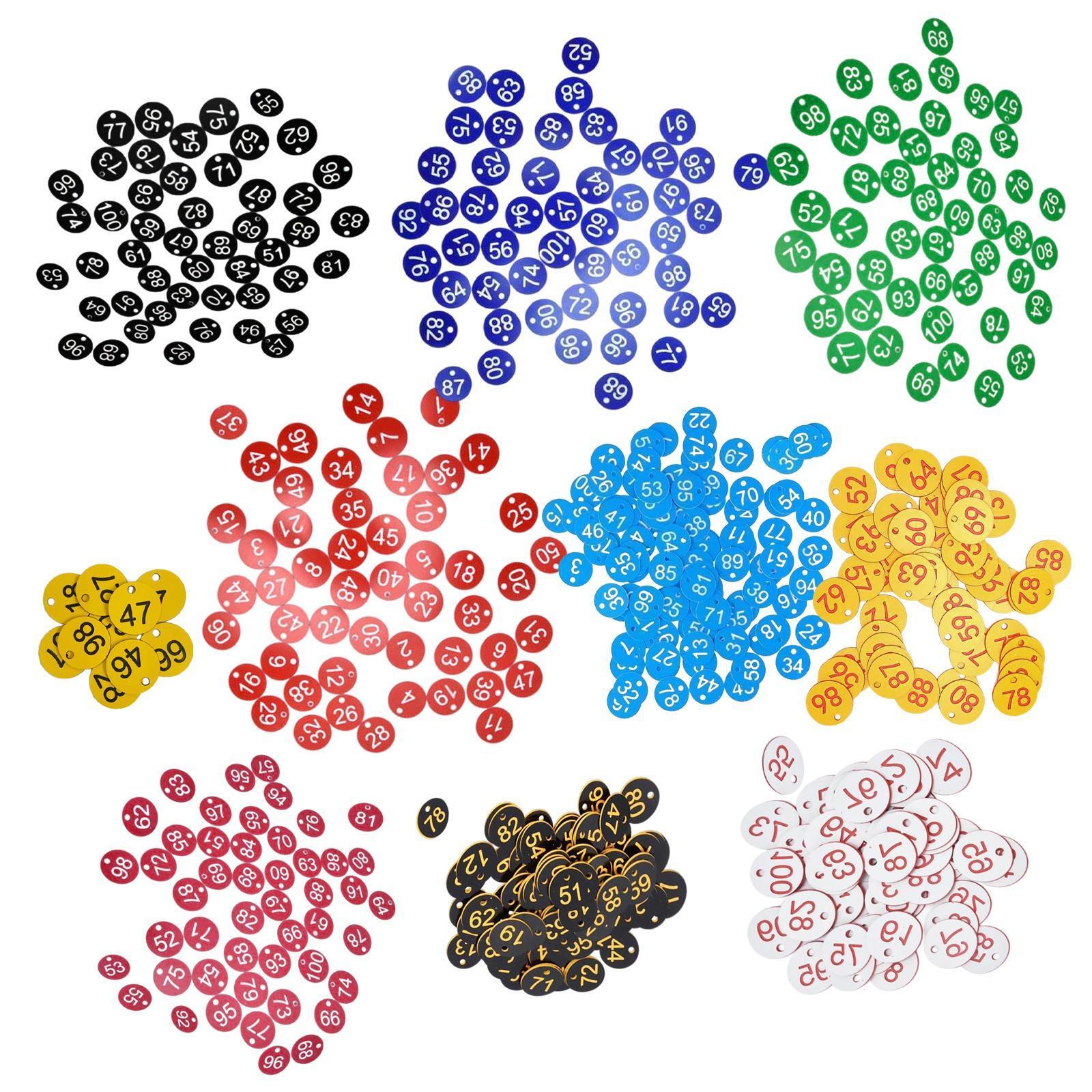 100Pcs Plastic Numbered Tag Number 1-100 Luggage ID Tags Number Tag for ...