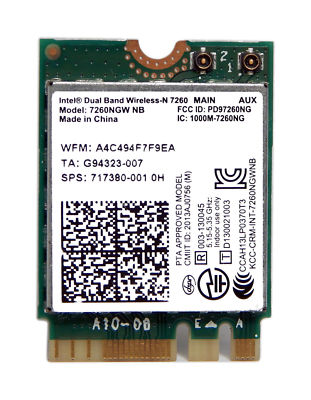 intel Dual Band Wireless-N 7260 7260NGW NB WLAN WiFi Card Module 802 ...