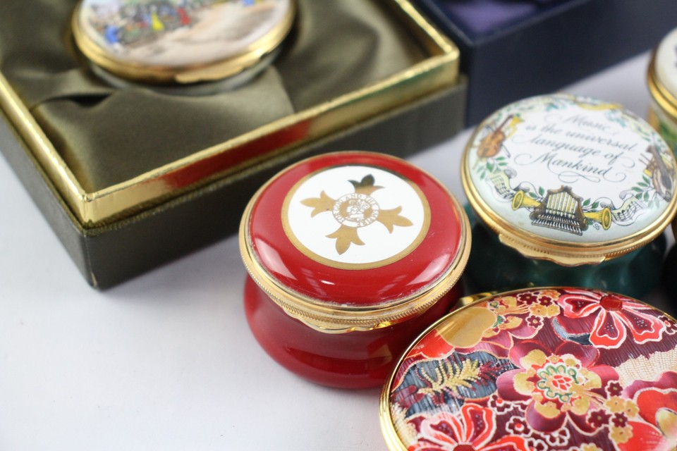 Enamel Trinket Boxes x7 | eBay UK
