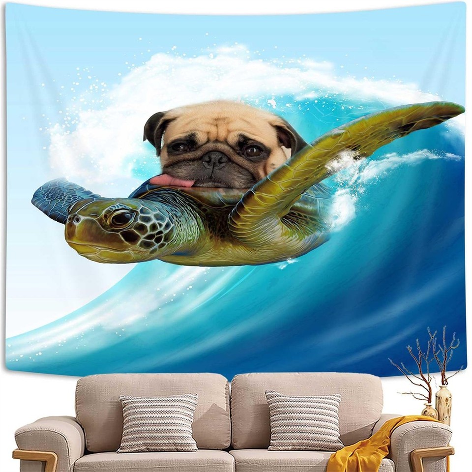 3D Skull Tree Cow Wall Hanging Animals Tapestry Bedspread Bedroom ...