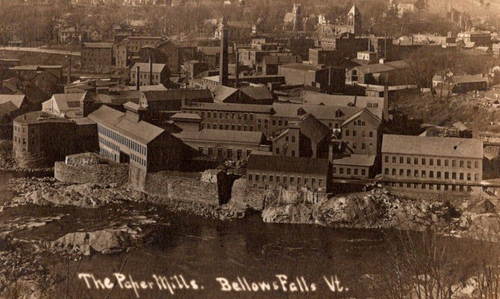 RPPC The Paper Mills Bellows Falls Vermont Unused VELOX Paper c1910 ...