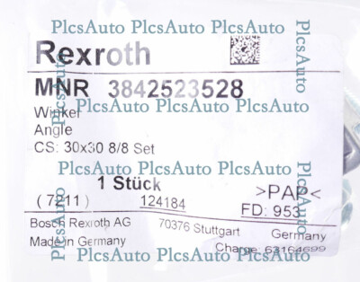 REXROTH 3842523528 ANGLE 30X30 8/8 SET NEW | eBay