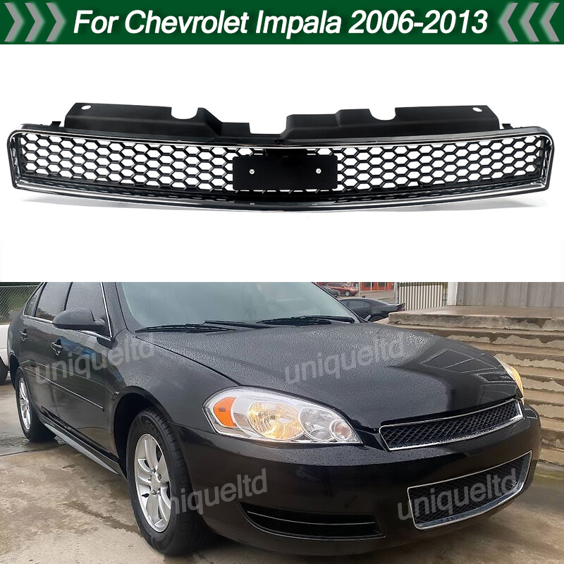For Chevrolet Impala 2006-2013 Chrome+Black Front Upper Grille ...
