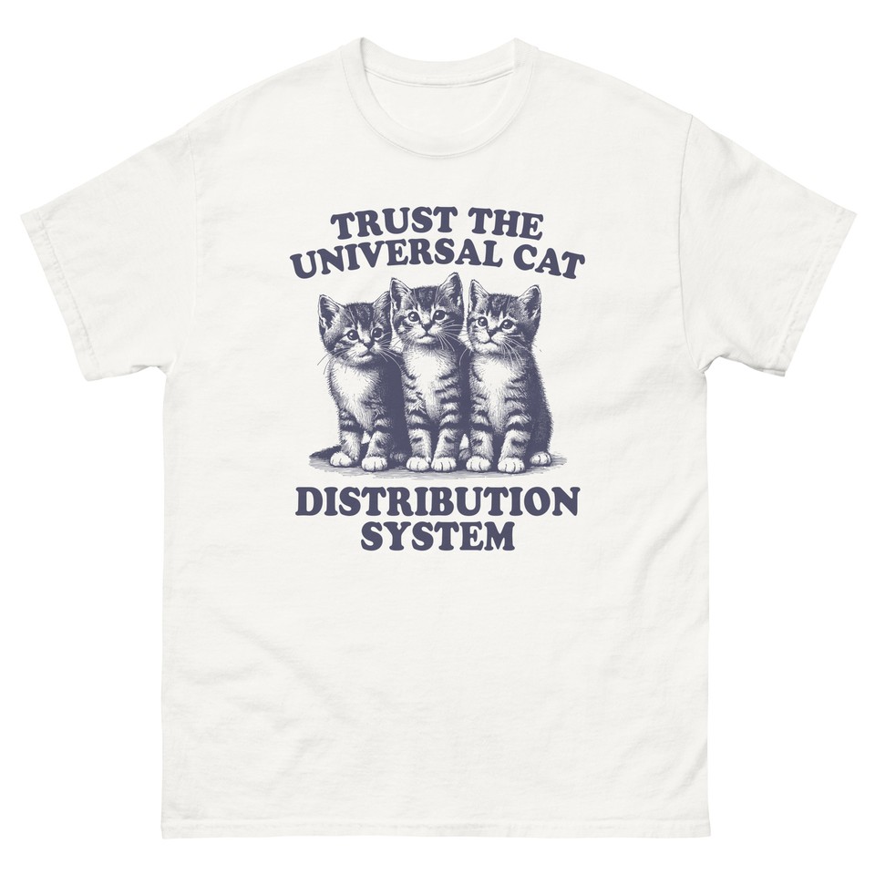 Cute Kittens Funny Cotton T-Shirt Cat Distribution System Cat Mom Dad ...